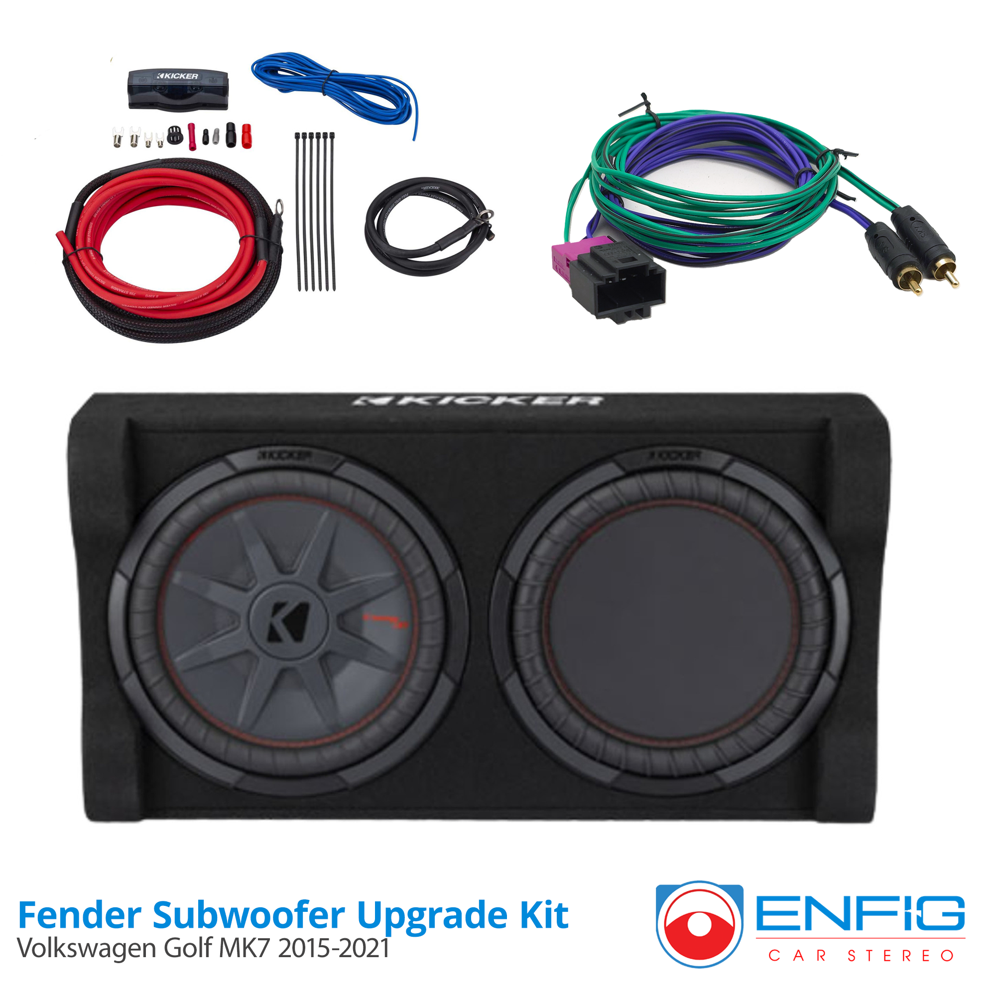 Volkswagen Golf MK7 2015-2021 Fender Subwoofer Upgrade Kit - Enfig Car ...