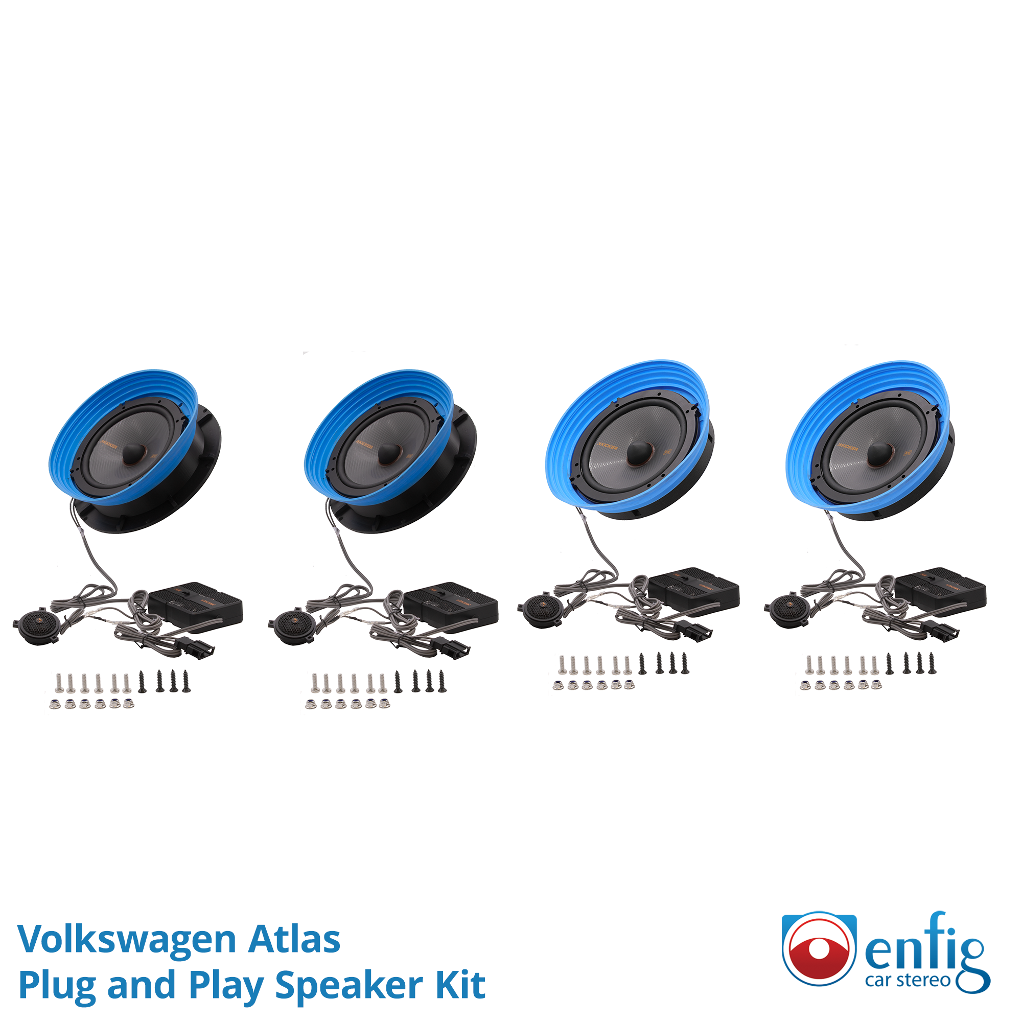 Volkswagen Atlas Base Audio Plug and Play Speaker Upgrade - Enfig Car ...